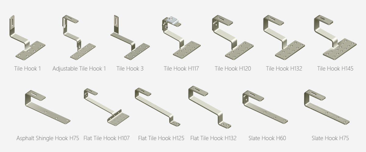 Tile Roof Hook Solar PV Bracket System