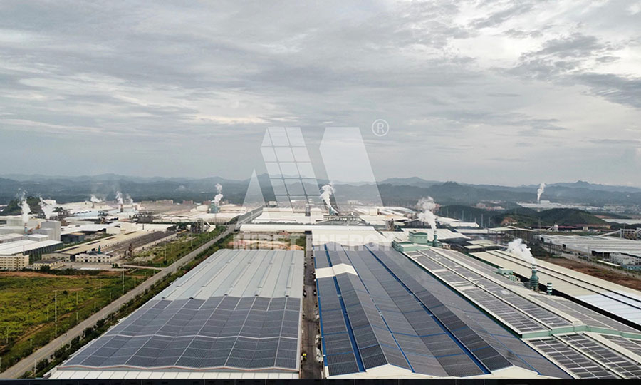 17MW metal roof solar in Guangxi, China | Mibet Energy